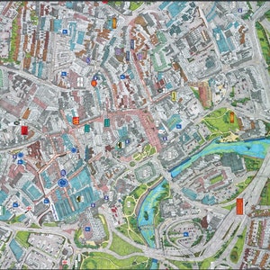 Street Map of Derby - Etsy