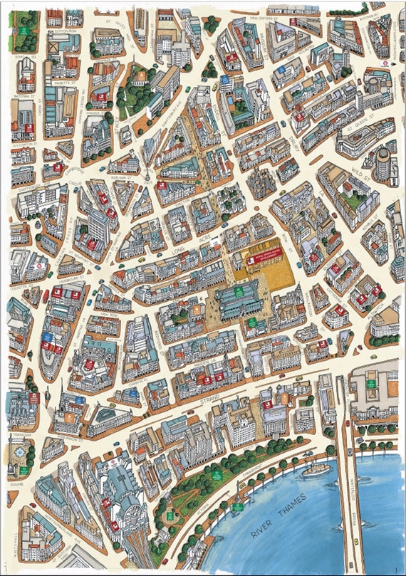 Covent Garden Street Map Puzzle 1000 Piece Jigsaw Puzzle 690mm | Etsy