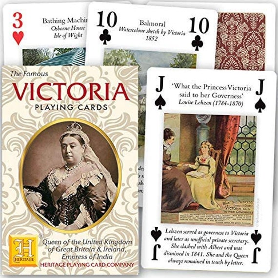Queen Victoria Standard 52er Set Spielkarten Joker | Etsy