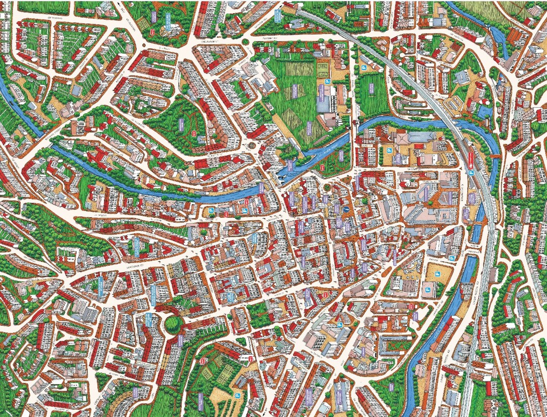 Cityscapes Street Map of Bath 400 Piece Jigsaw Puzzle 470mm X 320mm ...