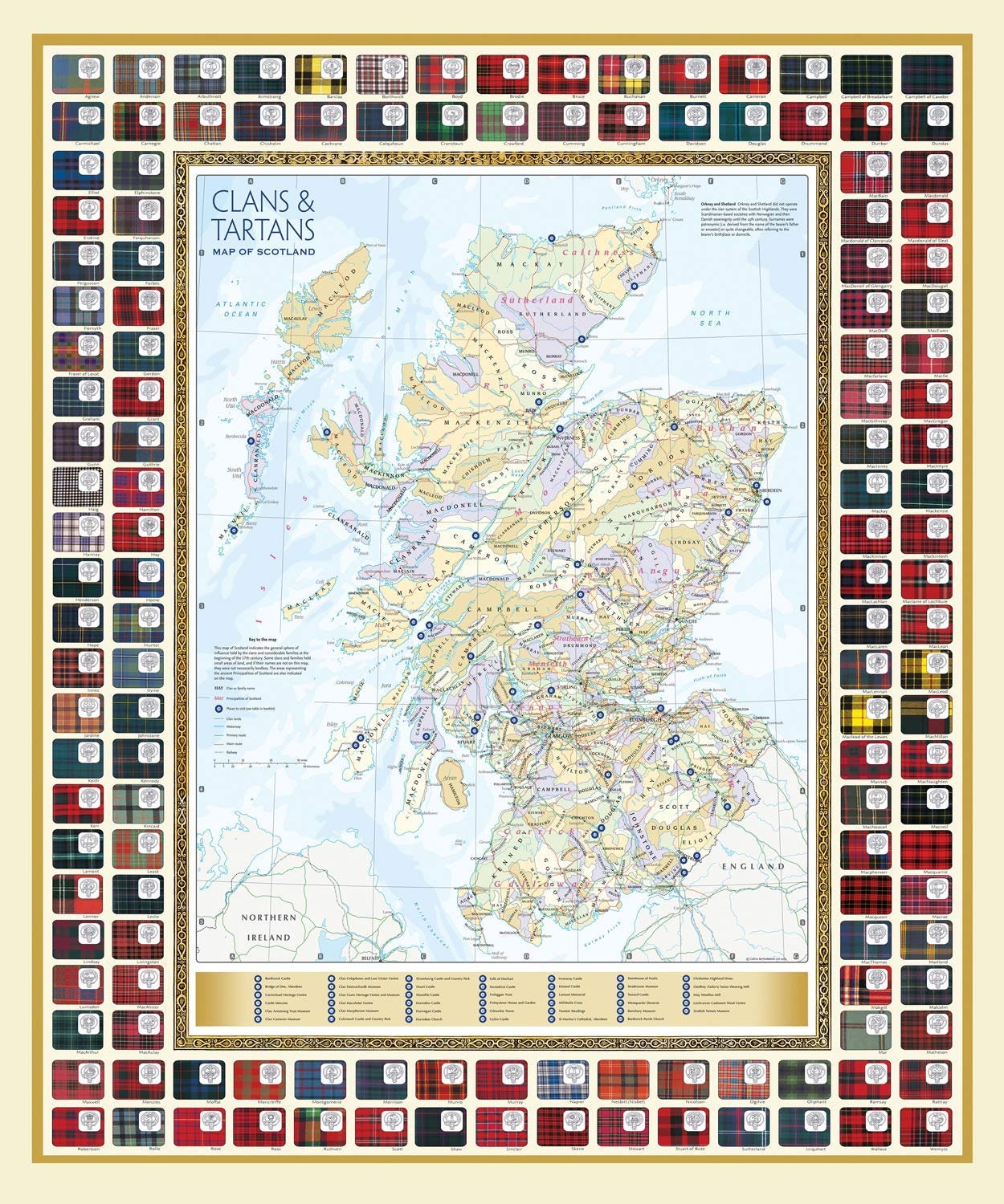 Clans and Tartans of Scotland Puzzle 1000 Piece Jigsaw Puzzle 690mm X ...