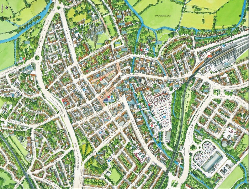 Cityscapes Street Map of Salisbury 400 Piece Jigsaw Puzzle 470mm X ...