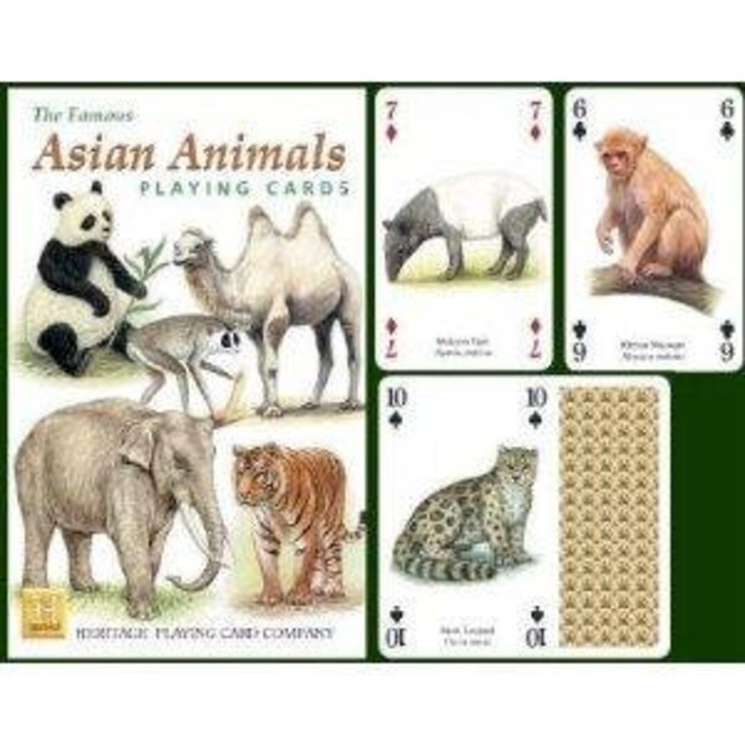 Asian Animals Standard Set of 52 Playing Cards + Jokers - Etsy