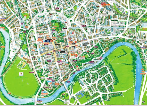 Cityscapes Street Map Of Chester 400 Piece Jigsaw Puzzle 470mm | Etsy