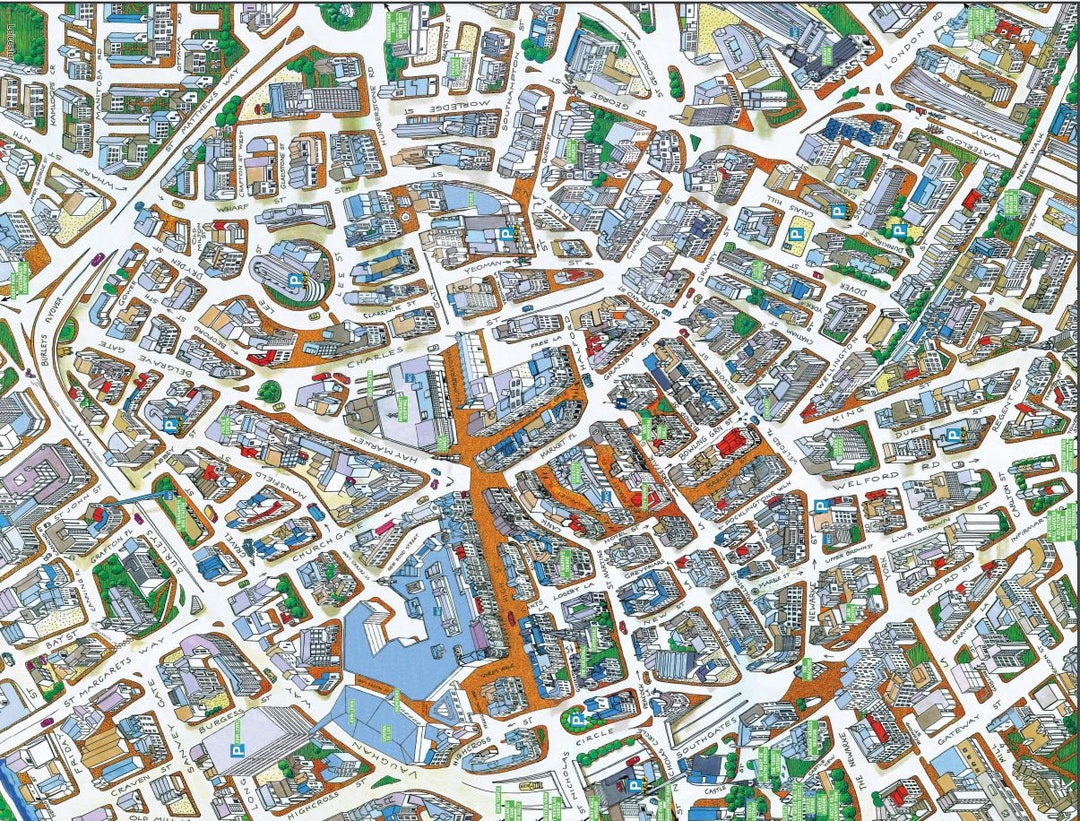 Cityscapes Street Map of Leicester 400 Piece Jigsaw Puzzle 470mm X ...