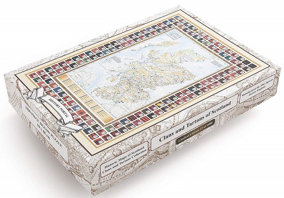 Clans and Tartans of Scotland Puzzle 1000 Piece Jigsaw Puzzle 690mm X ...