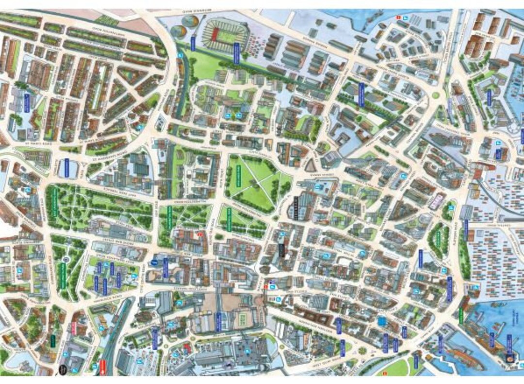 Cityscapes Street Map of Southampton 400 Piece Jigsaw Puzzle 470mm X ...