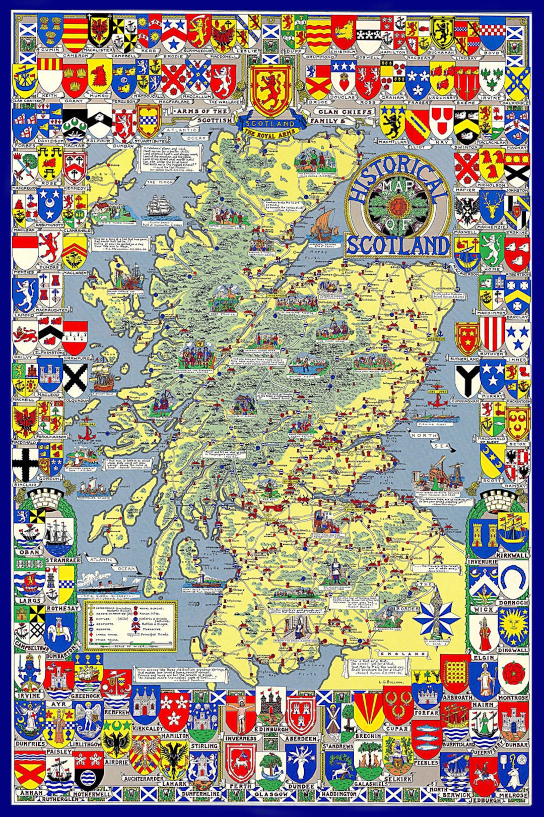 Historical Map of Scotland 1000 Piece Jigsaw Puzzle 690mm X 480mm - Etsy
