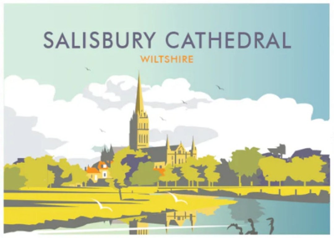 Salisbury Cathedral by Dave Thompson Fridge Magnet - Etsy
