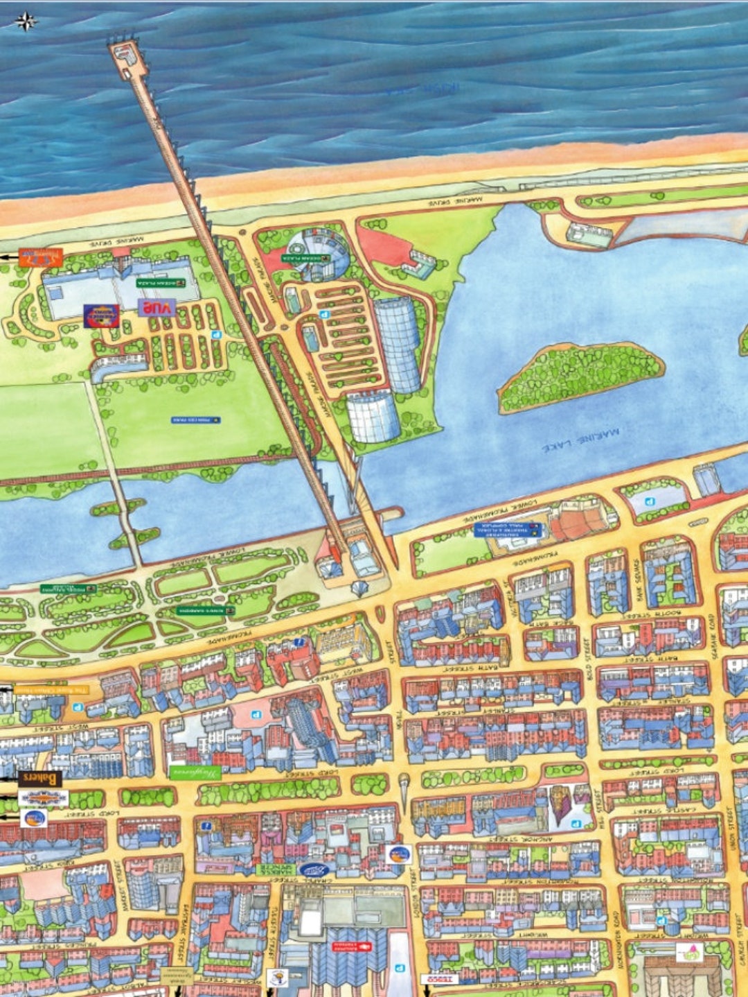 Cityscapes Street Map of Southport 400 Piece Jigsaw Puzzle 470mm X ...