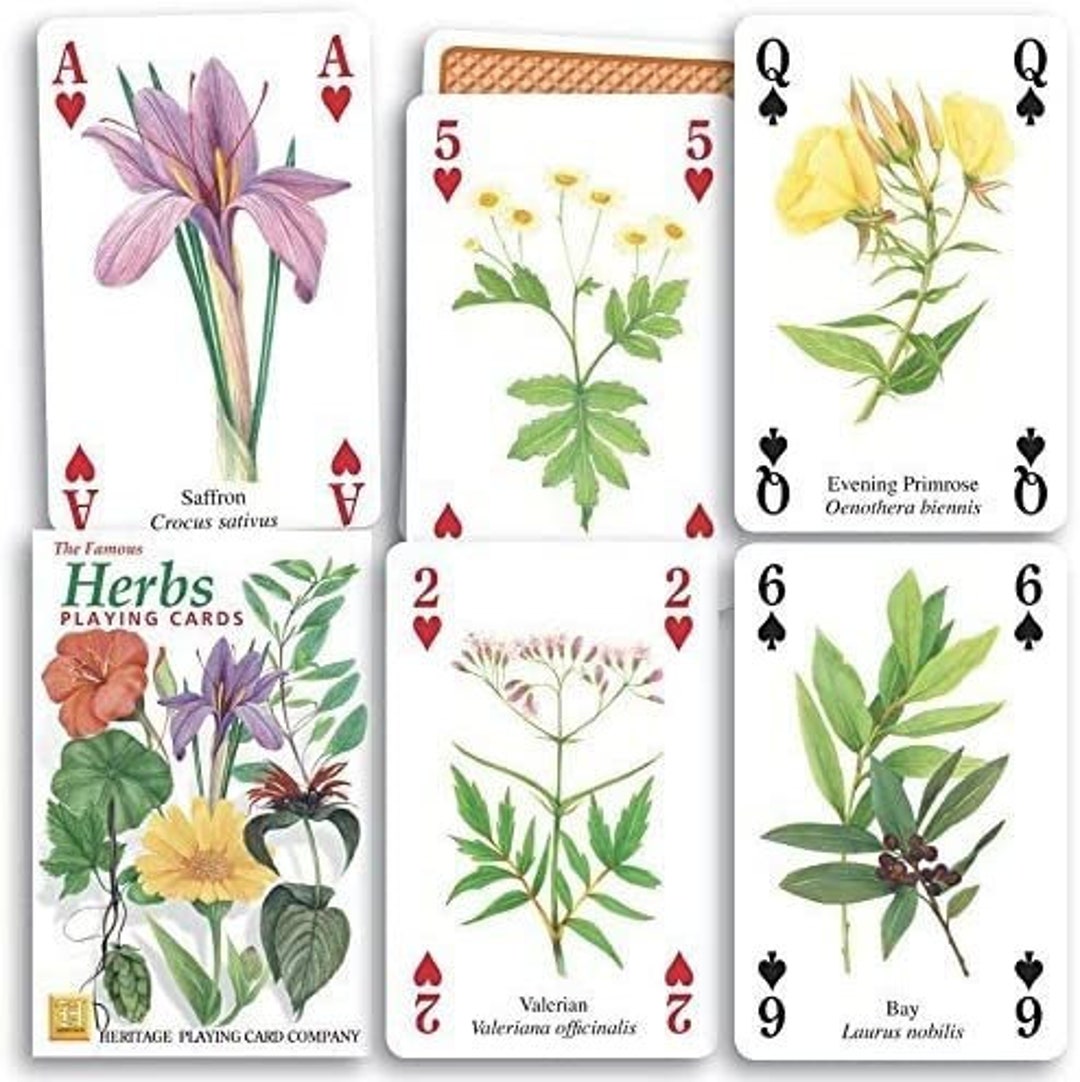 Herbs Standard Set of 52 Playing Cards + Jokers - Etsy
