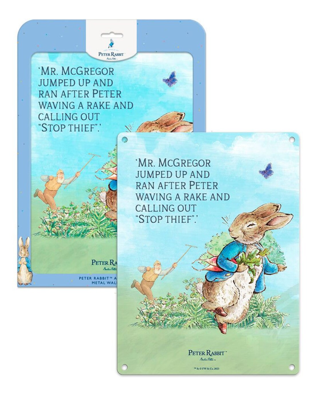 Peter Rabbit Mcgregor by Beatrix Potter Licensed Steel Sign 200mm X ...