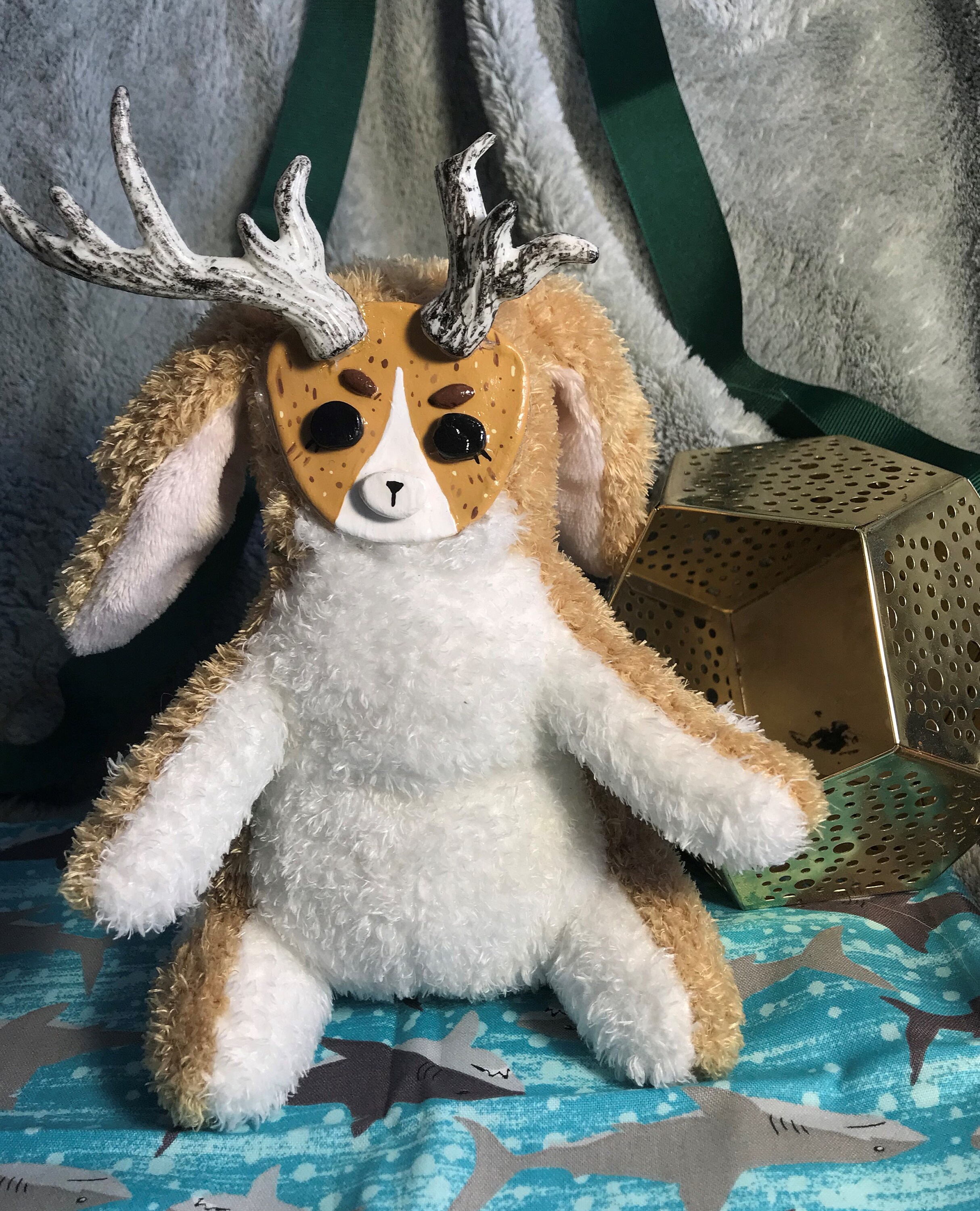 Jackalope Clay Face Doll - Etsy