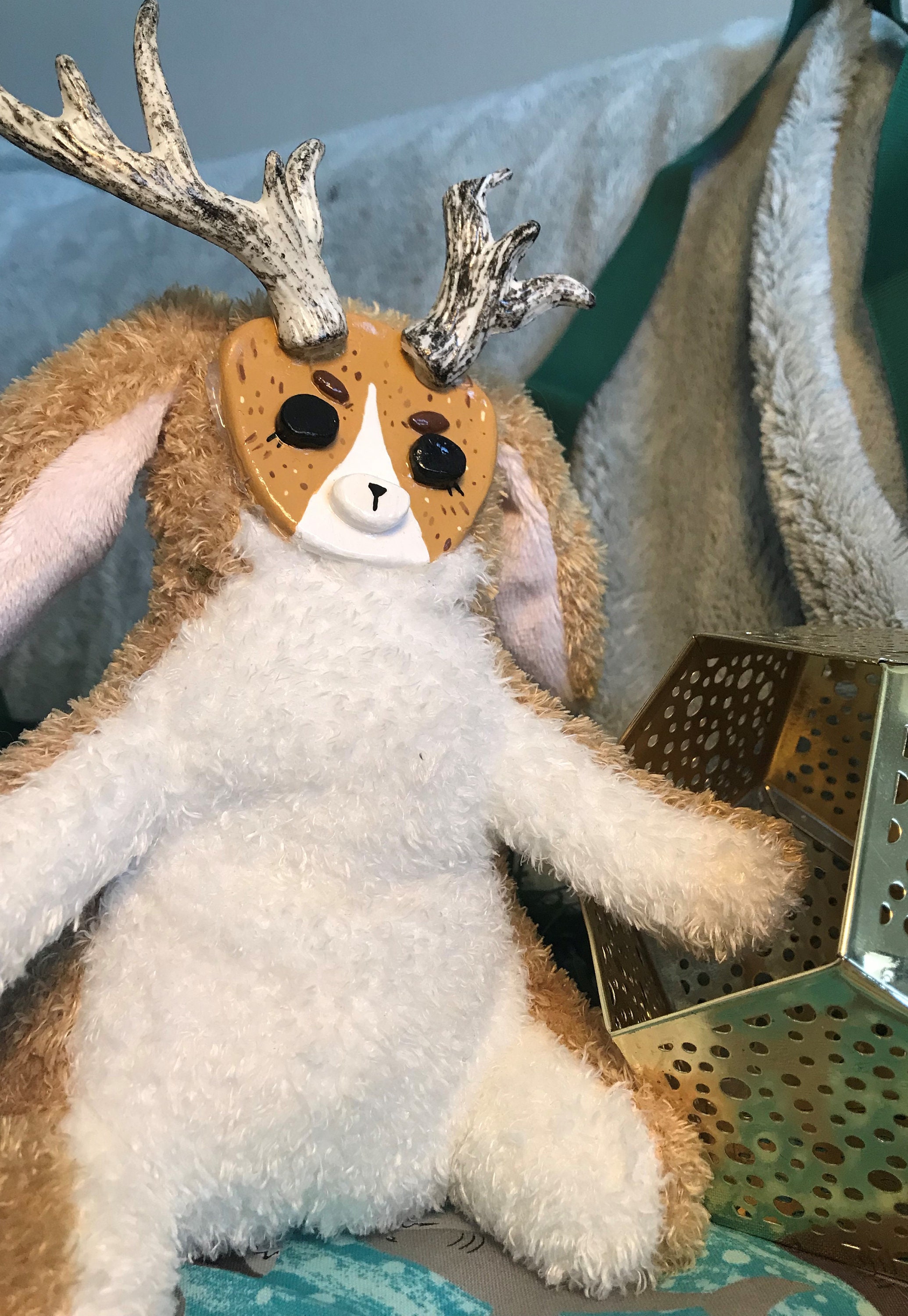 Jackalope Clay Face Doll - Etsy