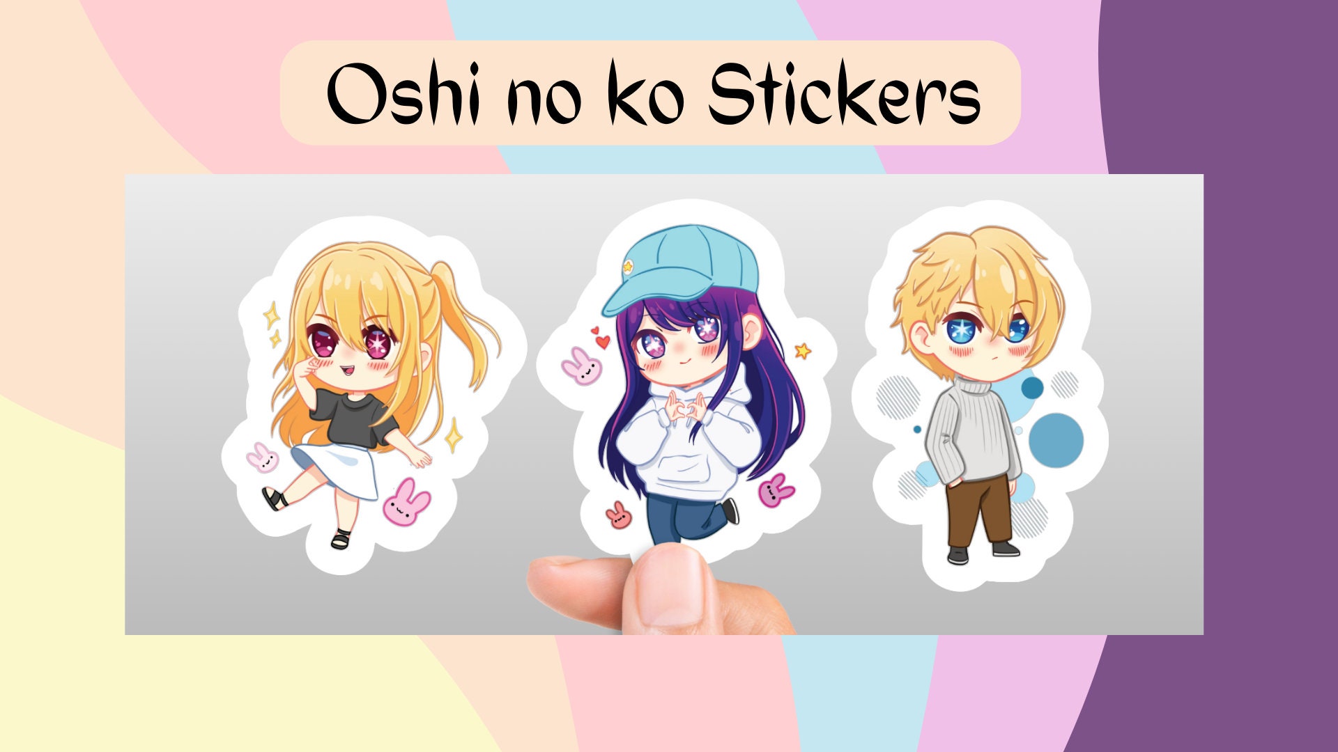 Oshi No Ko my Star Chibi Character Sticker Pack Ai Aqua - Etsy
