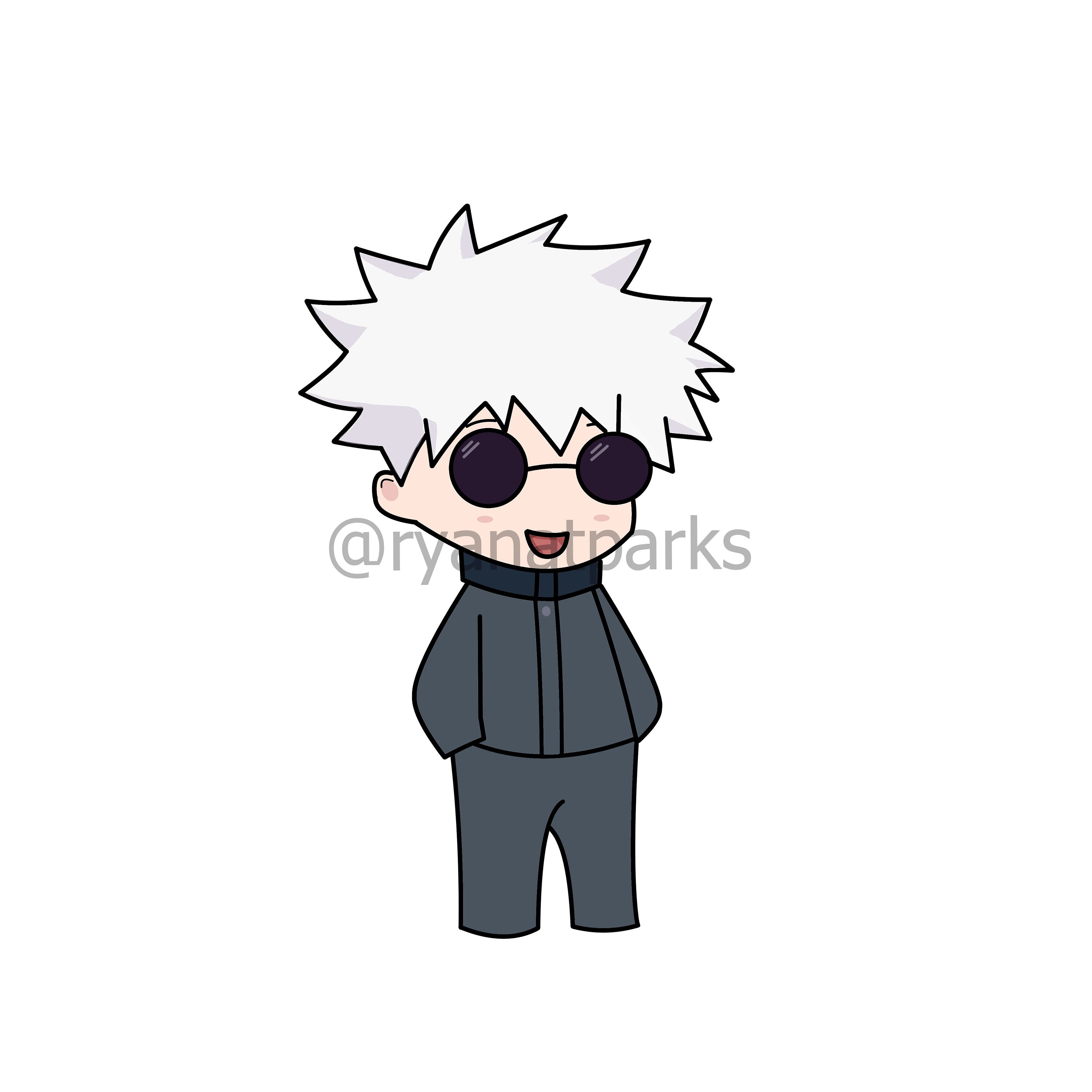 Gojo Chibi Sticker - Etsy