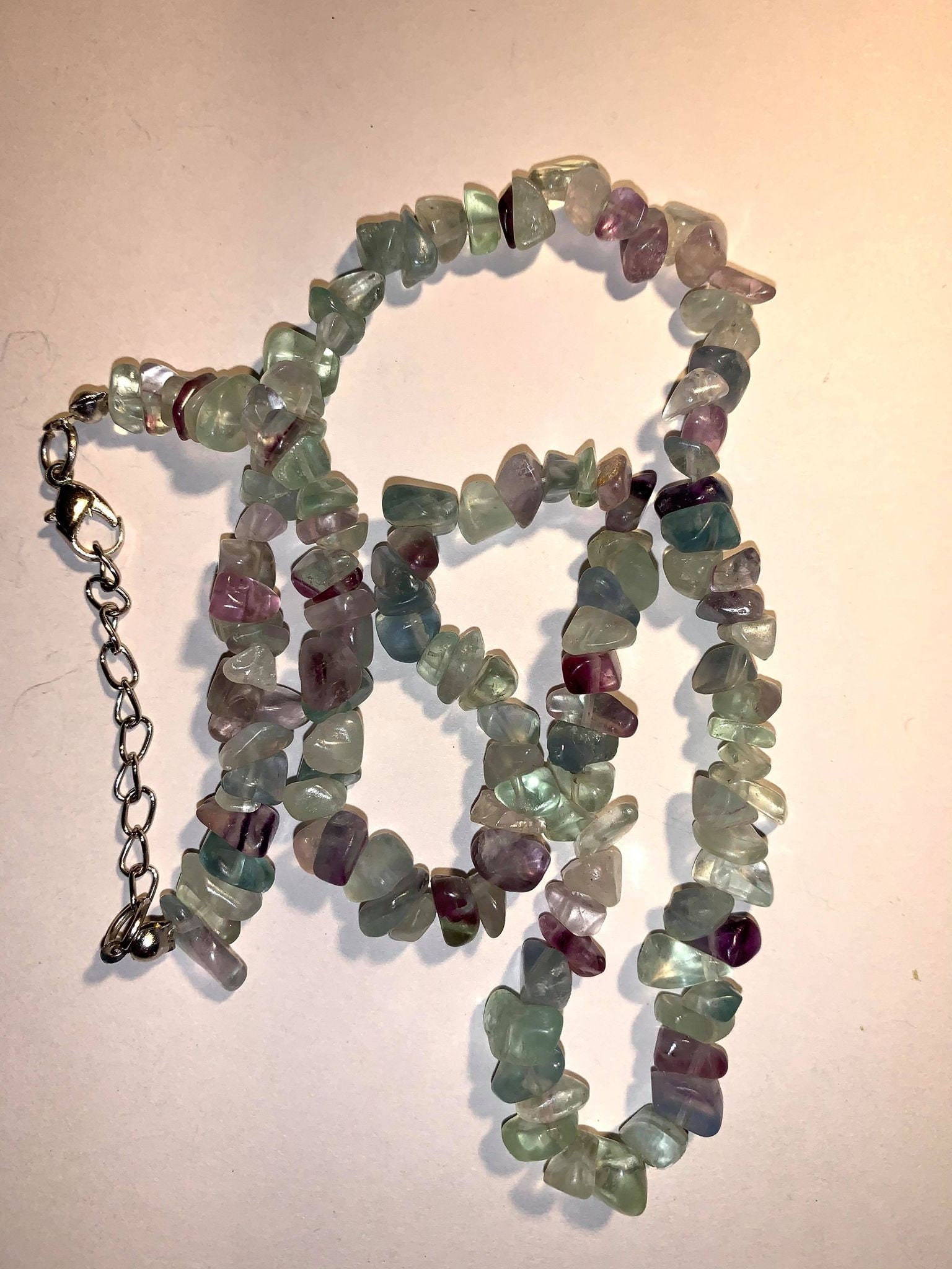 Pastel Gemstone Chip Necklace - Etsy UK