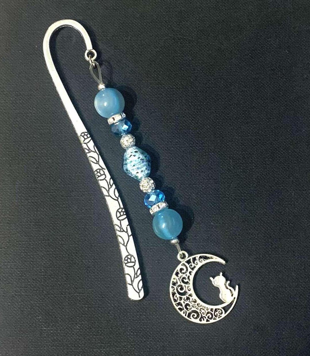 Crystal Beaded Shepherd’s Hook Metal Bookmark - Etsy