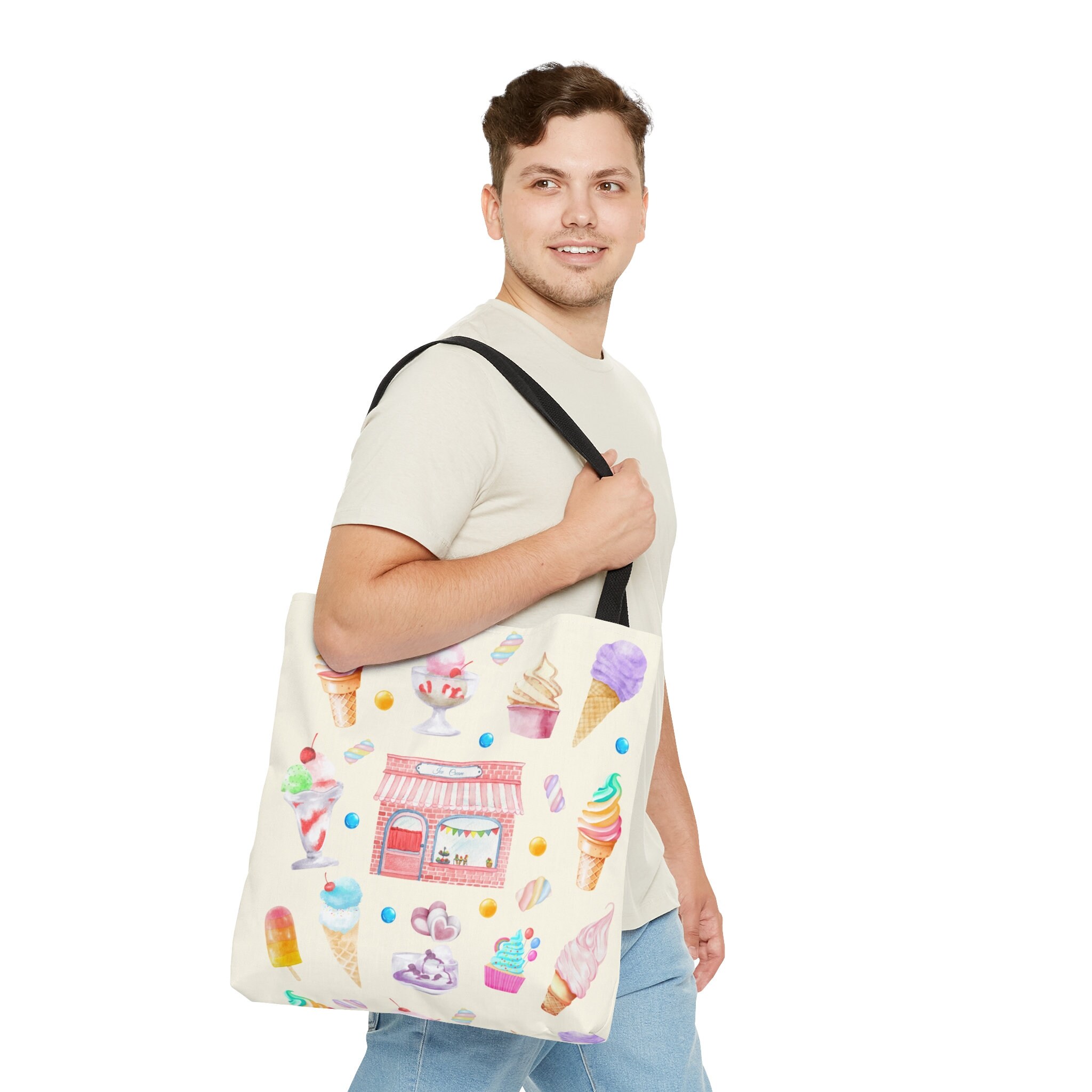 I Love Ice Cream Tote Bag - Stylish, Spacious, and Perfect for Fun ...