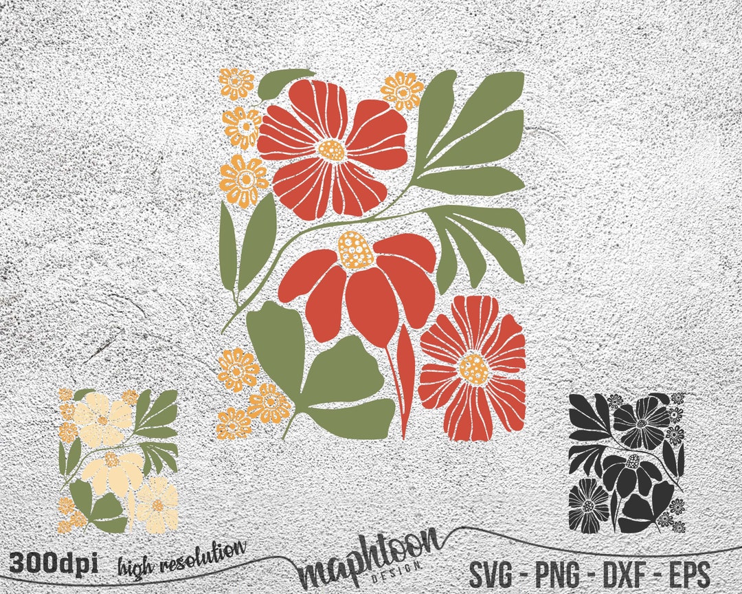 Wildflower Png Flower Svg Botanical Neutral Svg Flower - Etsy