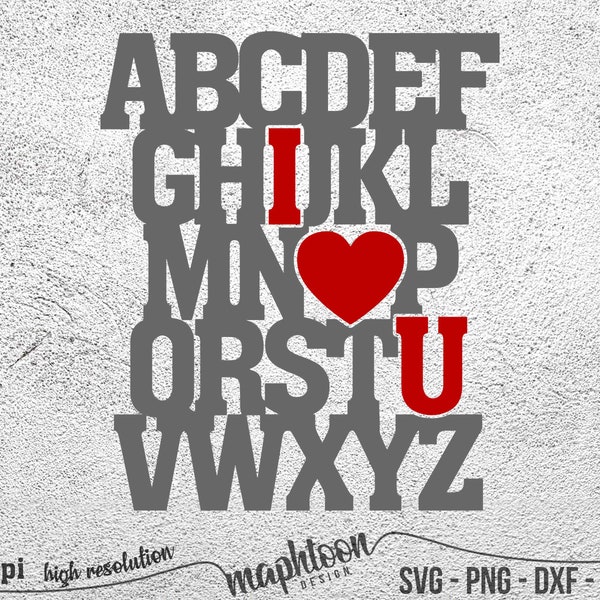 Two Color Letters Svg - Etsy