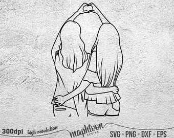 Girls Friends Svg - Etsy