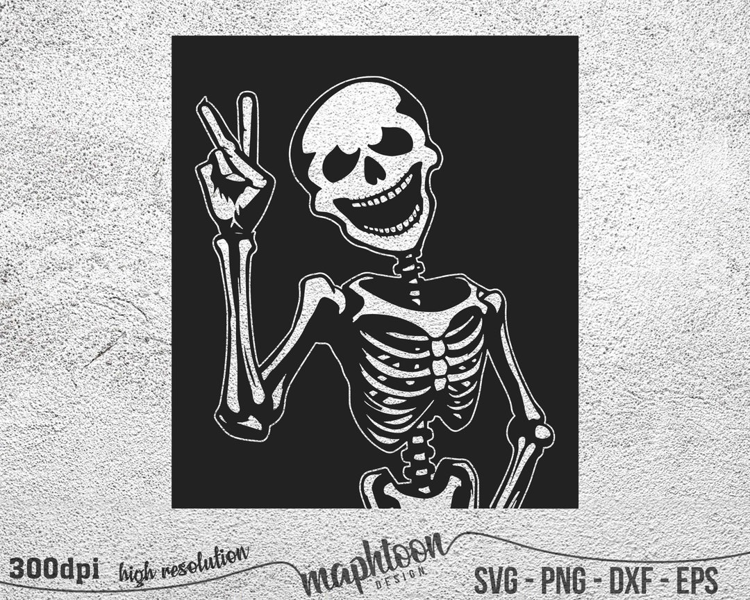 Skeleton Peace Svg Png, Skeleton Svg, Peace Sign Skeleton Svg, Frame ...
