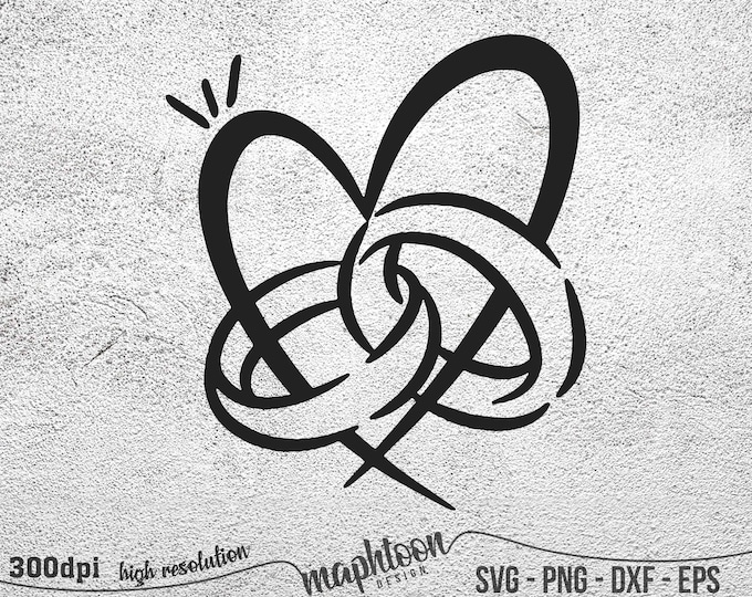 Couple Rings Svg, Heart Ring Svg, Wedding Ring Svg, Engagement Ring Svg ...