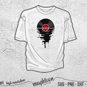 Vinyl Record SVG, Vinyl Record PNG, Dripping Vinyl Record SVG, Dripping ...