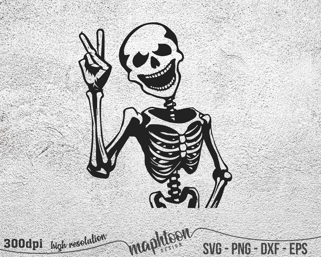 Skeleton Peace Svg Png, Skeleton Svg, Peace Sign Skeleton Svg, Dancing ...