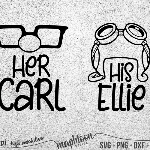 Carl & Ellie Digital Cut File up Svg Silhouette Cameo Svg - Etsy