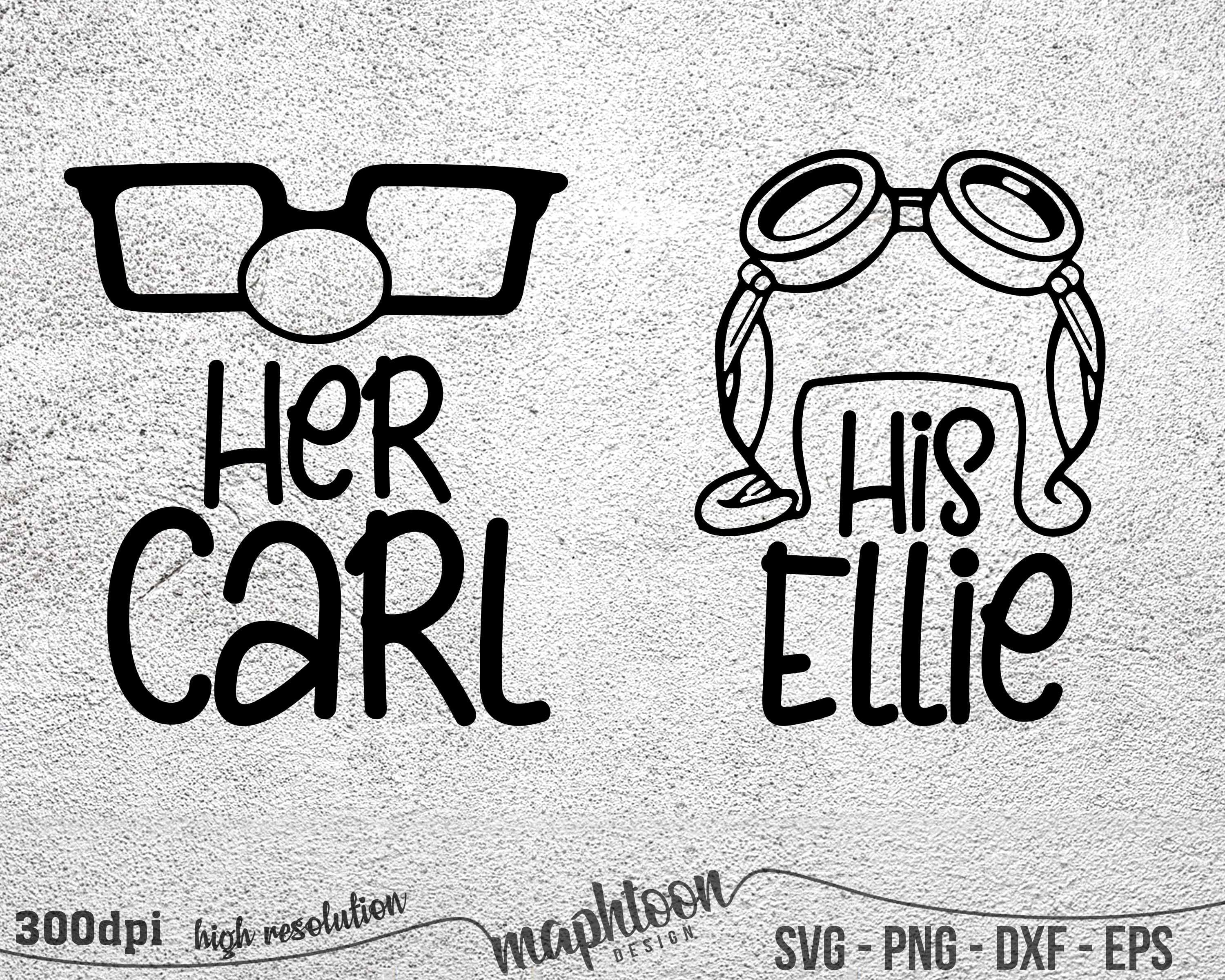 Her Carl His Ellie Digital Cut File / Her Carl His Ellie SVG / - Etsy