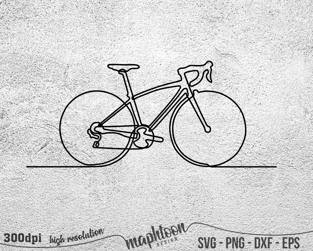 Minimalistic Bicycle Svg, Bike Svg, Single Line Bike Svg, One Line Bike ...