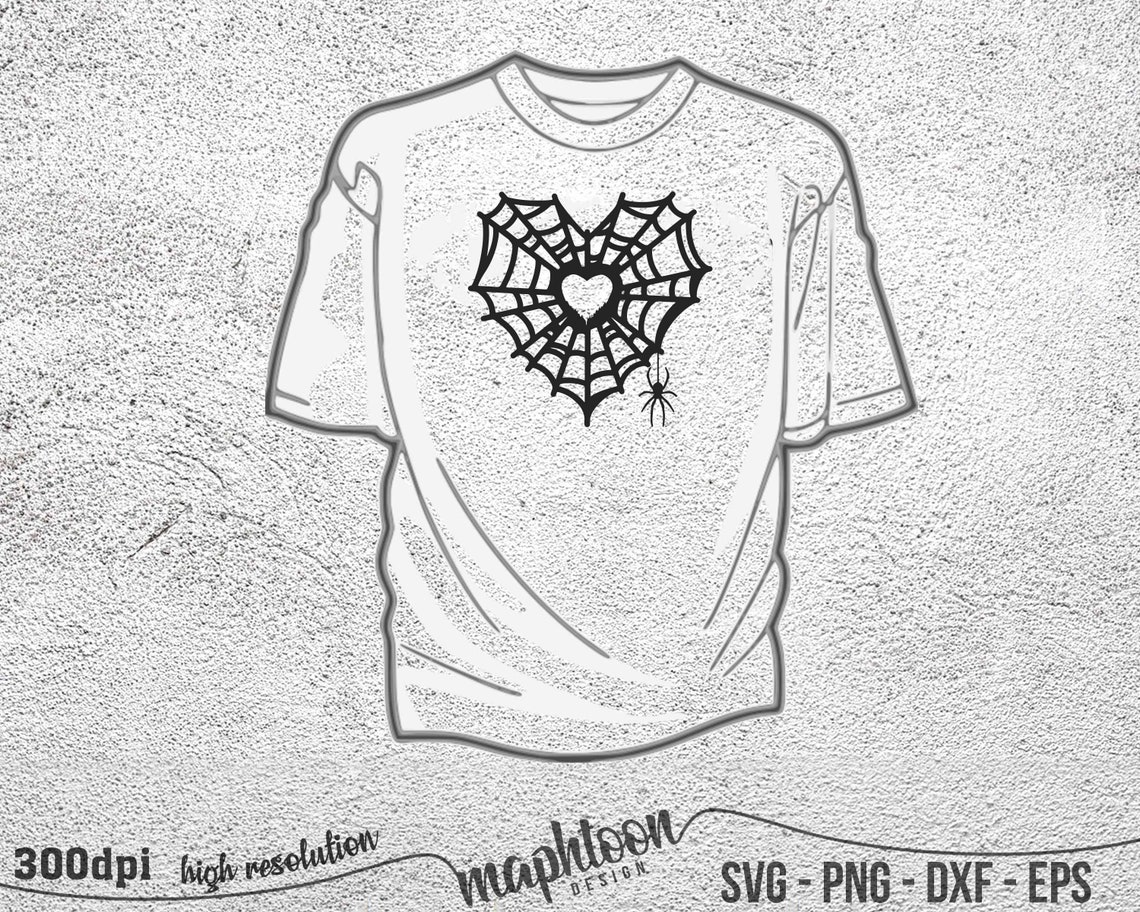 Spider Web Heart SVG Halloween SVG Fall Svg Spider Svg - Etsy
