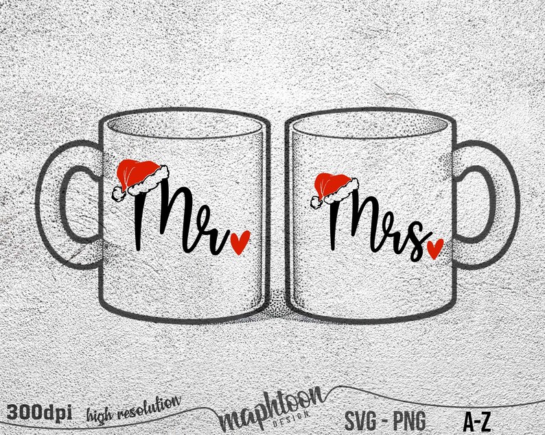 Mr and Mrs Christmas Svg Mr Mrs T Svg Couples Christmas Svg | Etsy