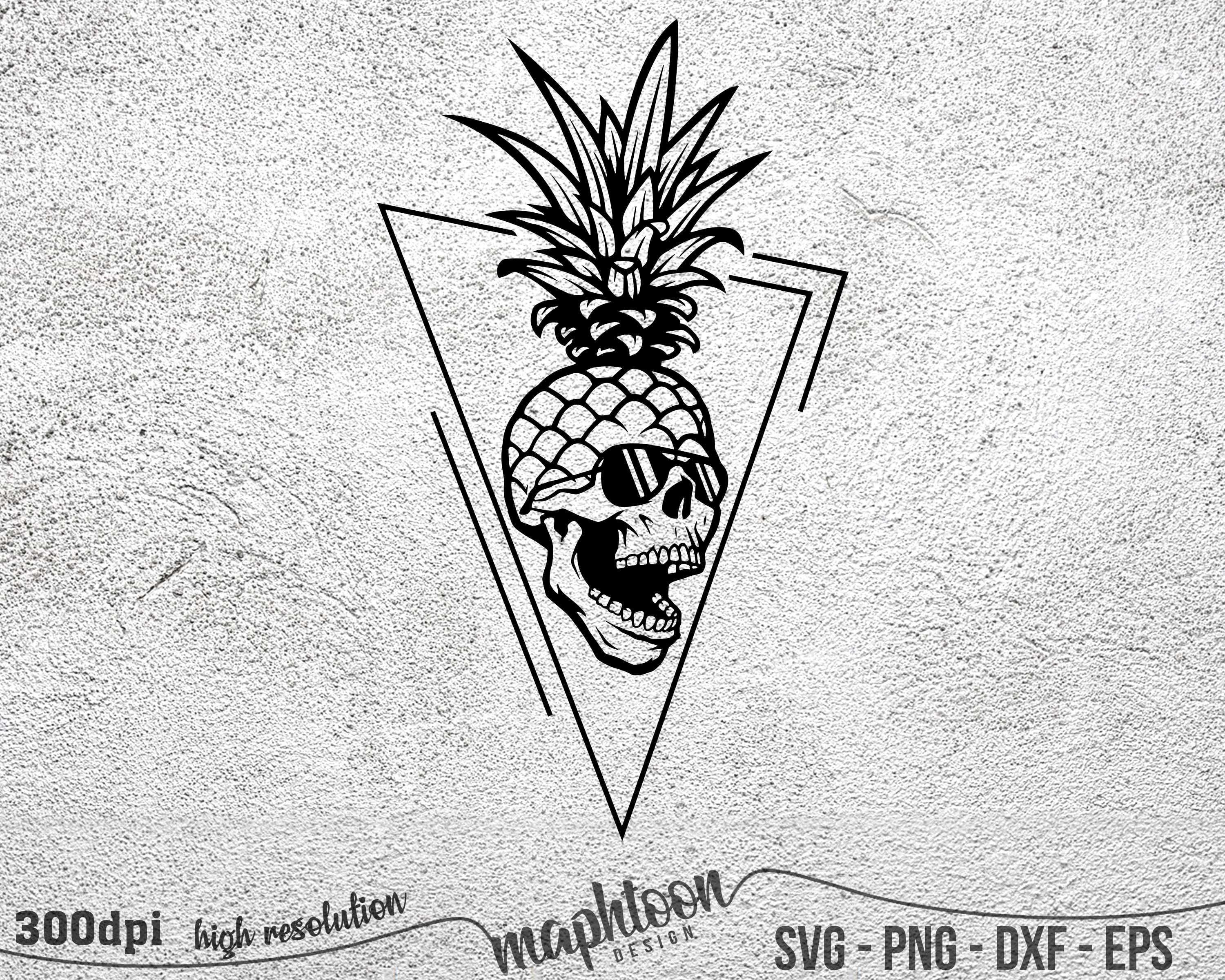 Pineapple Skull Svg Skull Svg Pineapple Svg Png Eps Dxf - Etsy Australia