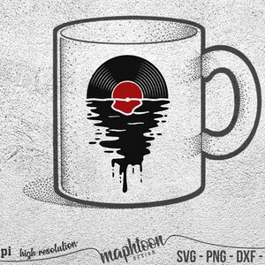 Vinyl Record SVG, Vinyl Record PNG, Dripping Vinyl Record SVG, Dripping ...