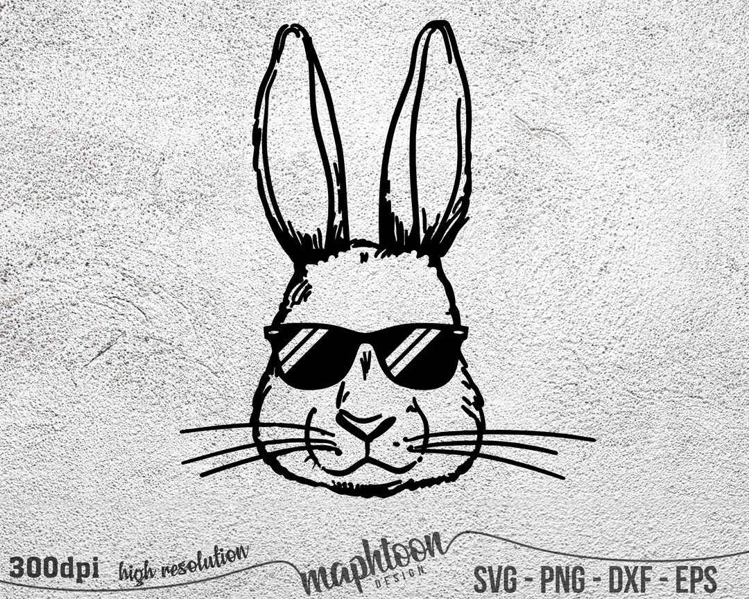 Easter Bunny With Sunglasses Svg, Bunny With Glasses, Kid's Easter ...