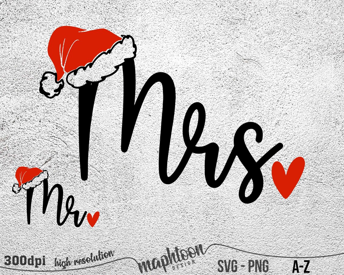 Mr and Mrs Christmas Svg Mr Mrs T Svg Couples Christmas Svg | Etsy