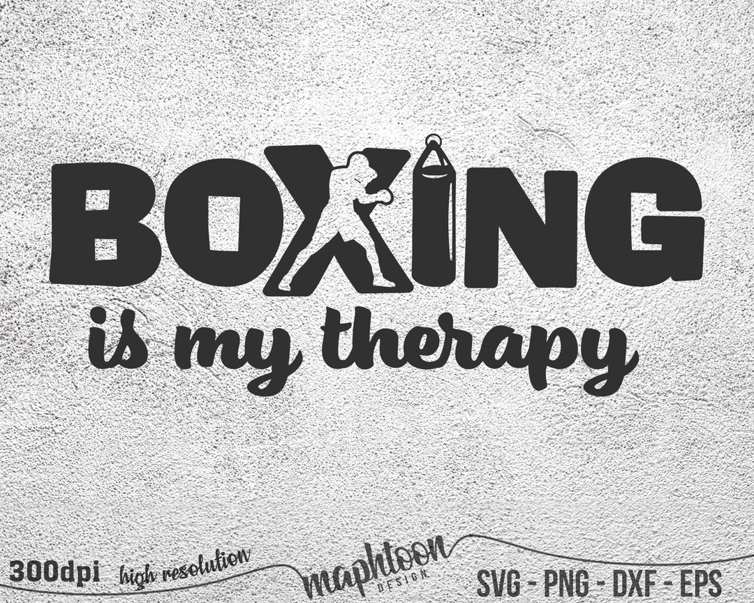 Boxing is my therapy svg, Boxer svg, Boxing Lover svg, Boxing svg ...
