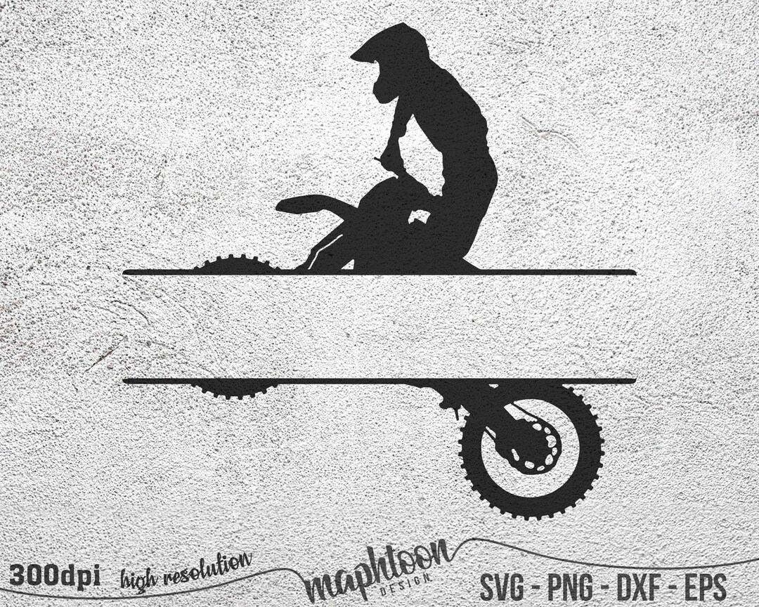Motocross split svg Dirt Bike monogram svg Motocross svg - Etsy España
