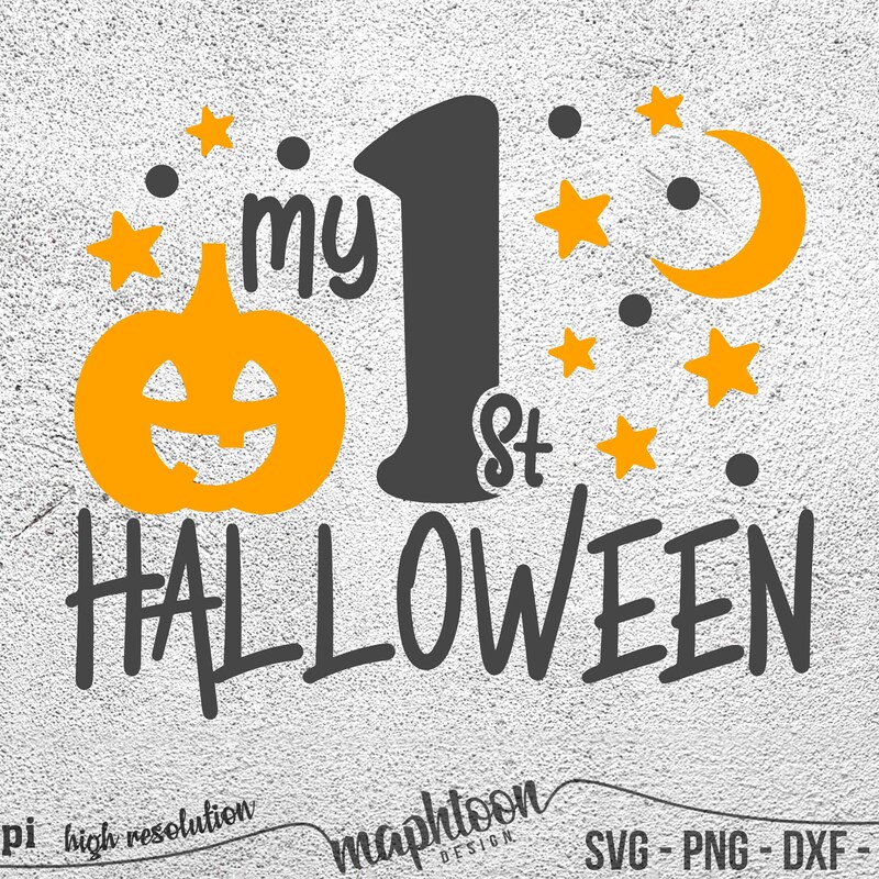 My First Halloween Svg - Etsy