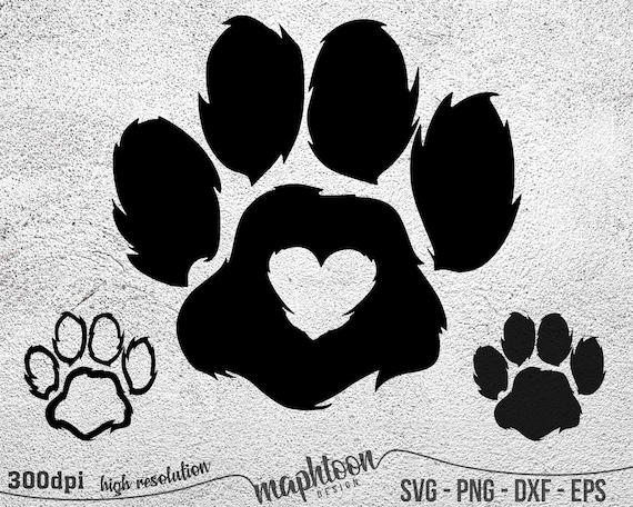 Three Toes Dog Paw Print