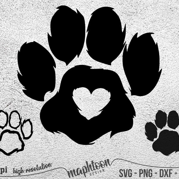 Paw Svg - Etsy