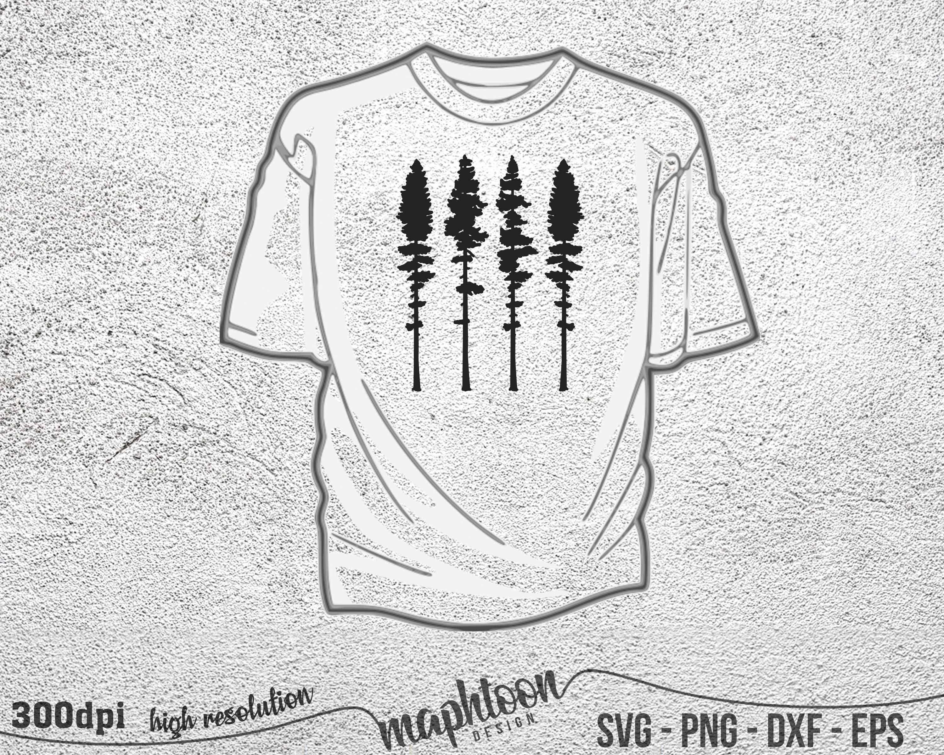 Skinny Pine Trees Svg Pine Tree Svg Tree Graphic Svg Nature - Etsy México