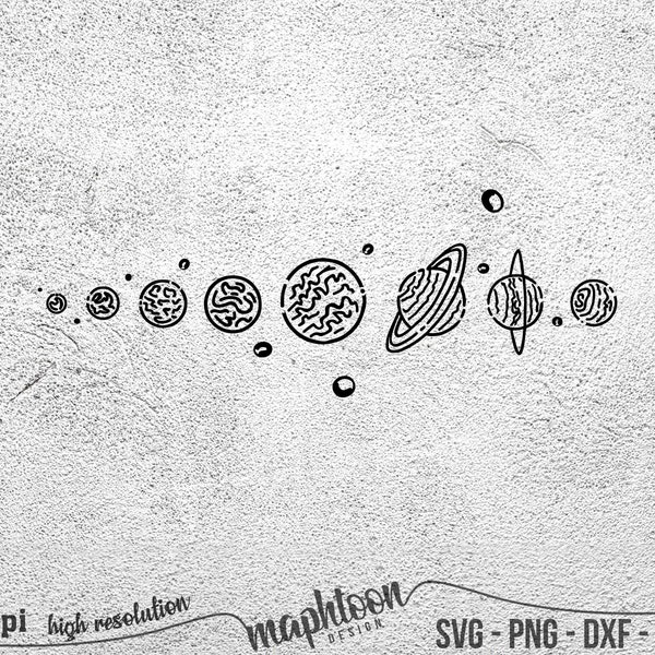 Solar System Svg - Etsy