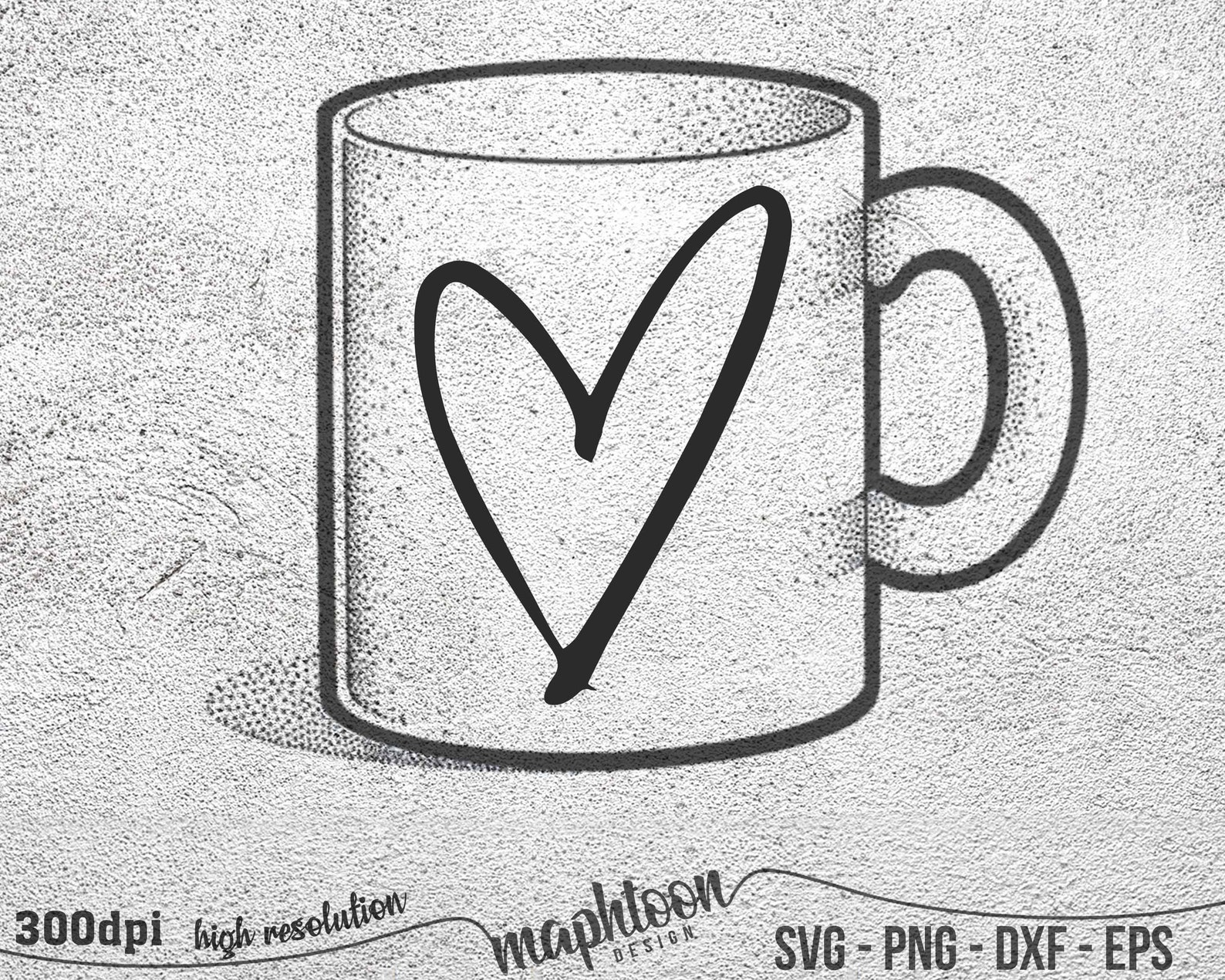 Cute Heart Svg Hand Drawn Heart Svg Heart Svg Cricut Svg | Etsy