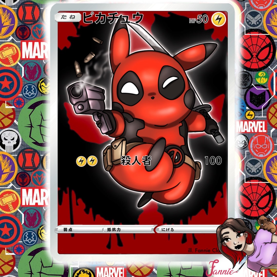 Pikadeadpool- Custom Card - Etsy