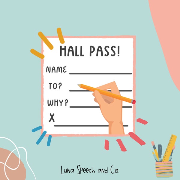 Printable Hall Pass - Etsy
