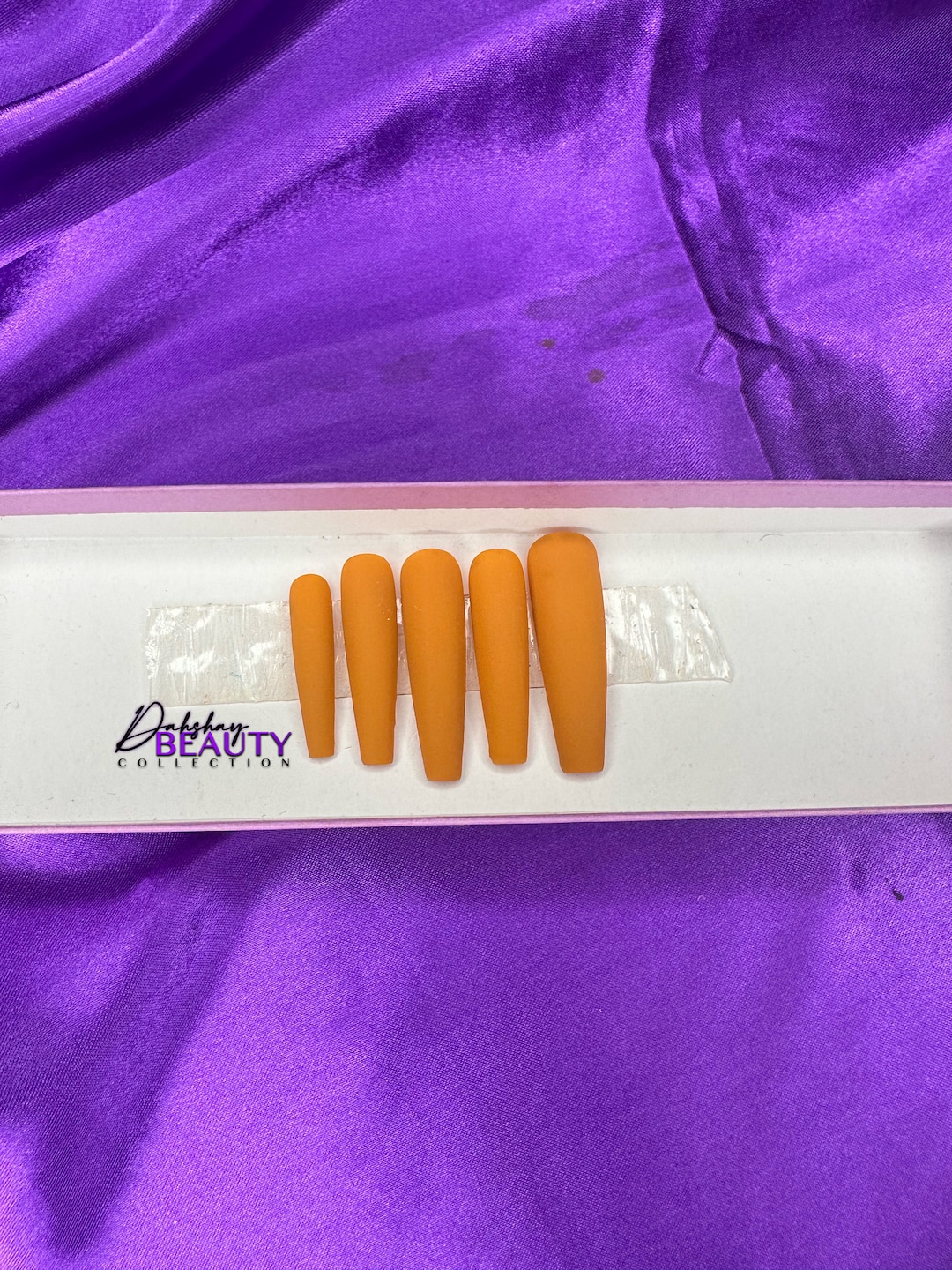 Mustard Yellow Fall Press on Nail Set Fall Acrylic Nails Autumn Nail ...